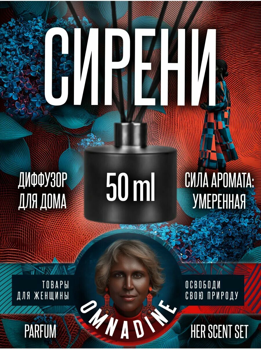 Диффузор для дома в стильном флаконе сирень