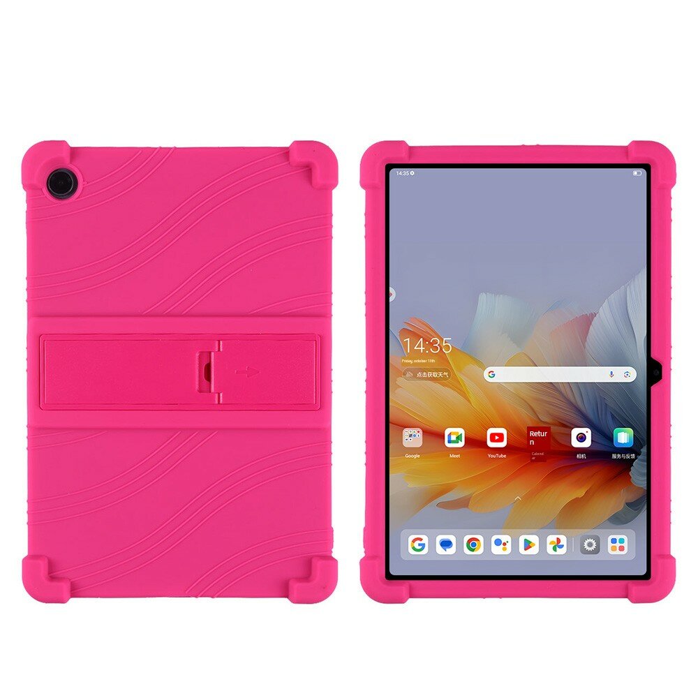 Прочный силиконовый чехол для планшета Lenovo Tab 10.1 дюйм, розово-розовый цвет, защитный чехол с противоскользящим