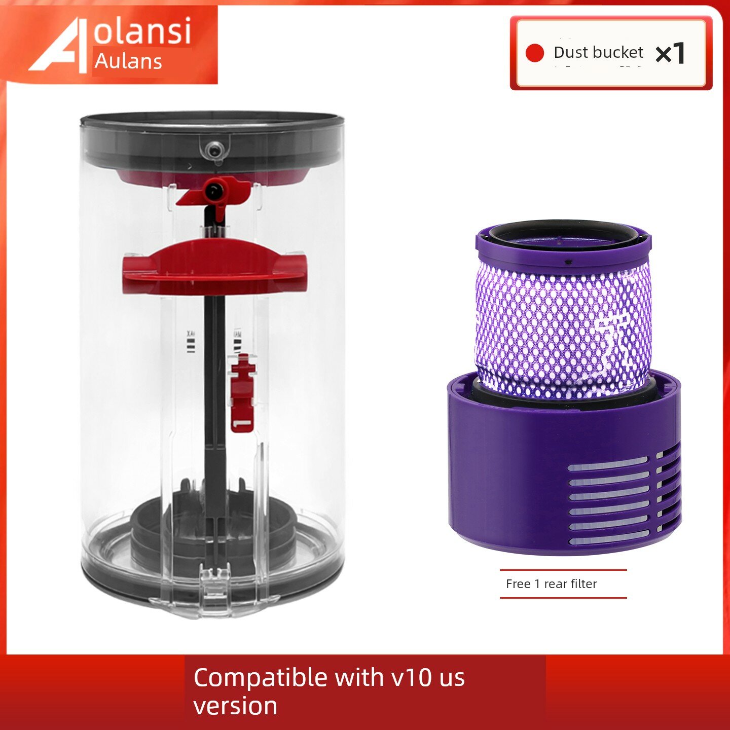 Подходит для аксессуаров для пылесосов Dyson, ведро для пыли V10/V11/12/V15/V8, нижняя крышка пылесборника,