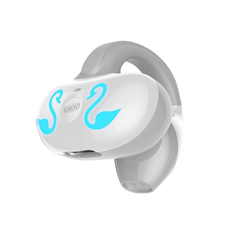 Беспроводные костные наушники Bluetooth водонепроницаемые одиночный экземпляр GD68 белый для повседневного использования