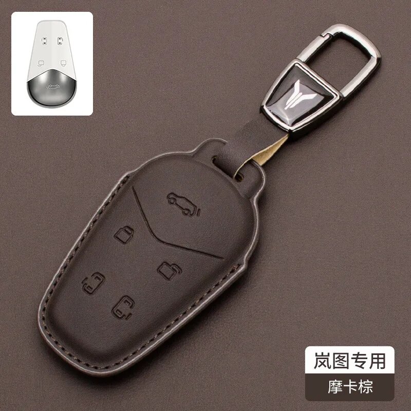 Автомобильный брелок для ключей, чехол для Voyah Dreamer Dream FREE i-Land Nappa, кожаный автомобильный смарт-брелок с пряжкой, автомобильные аксессуары