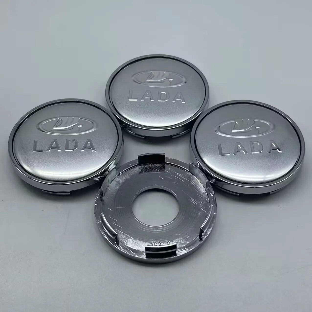 4 шт. Крышки центров дисков LADA, Silver Cap Silver L, 63x59 мм