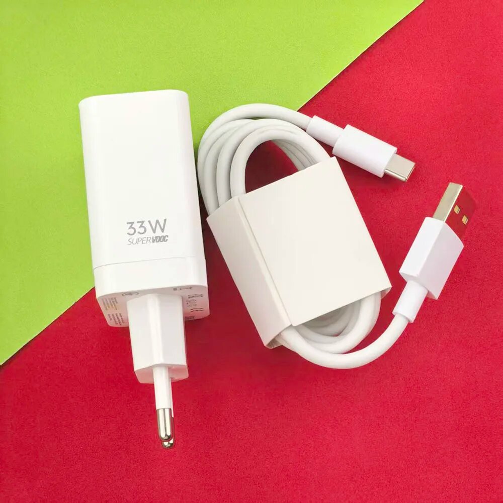 Адаптер зарядки 33W SuperVOOC EU с кабелем USB Type-C