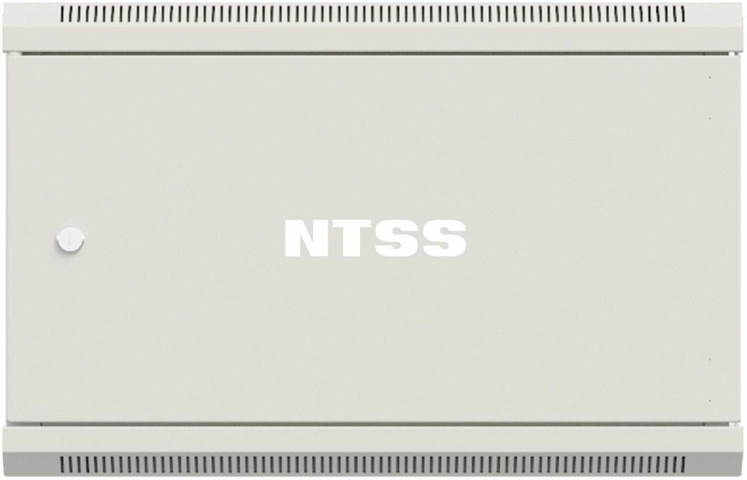 Шкаф коммутационный NTSS Премиум настенный 6U 570х600 мм передняя дверь металл 60 кг серый 500 мм 18.8 кг 220 градусов 370 мм IP20 сталь NTSS-W6U6060FD