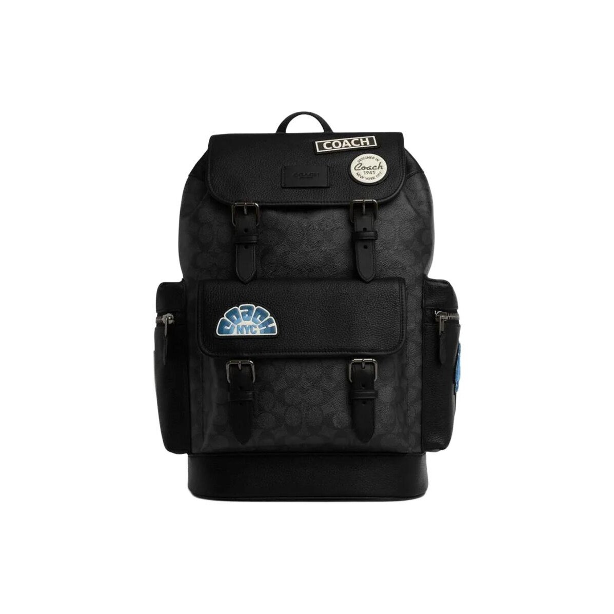 Сумка Coach SPRINT, фактура стеганая, дымчато-черный — фото 1