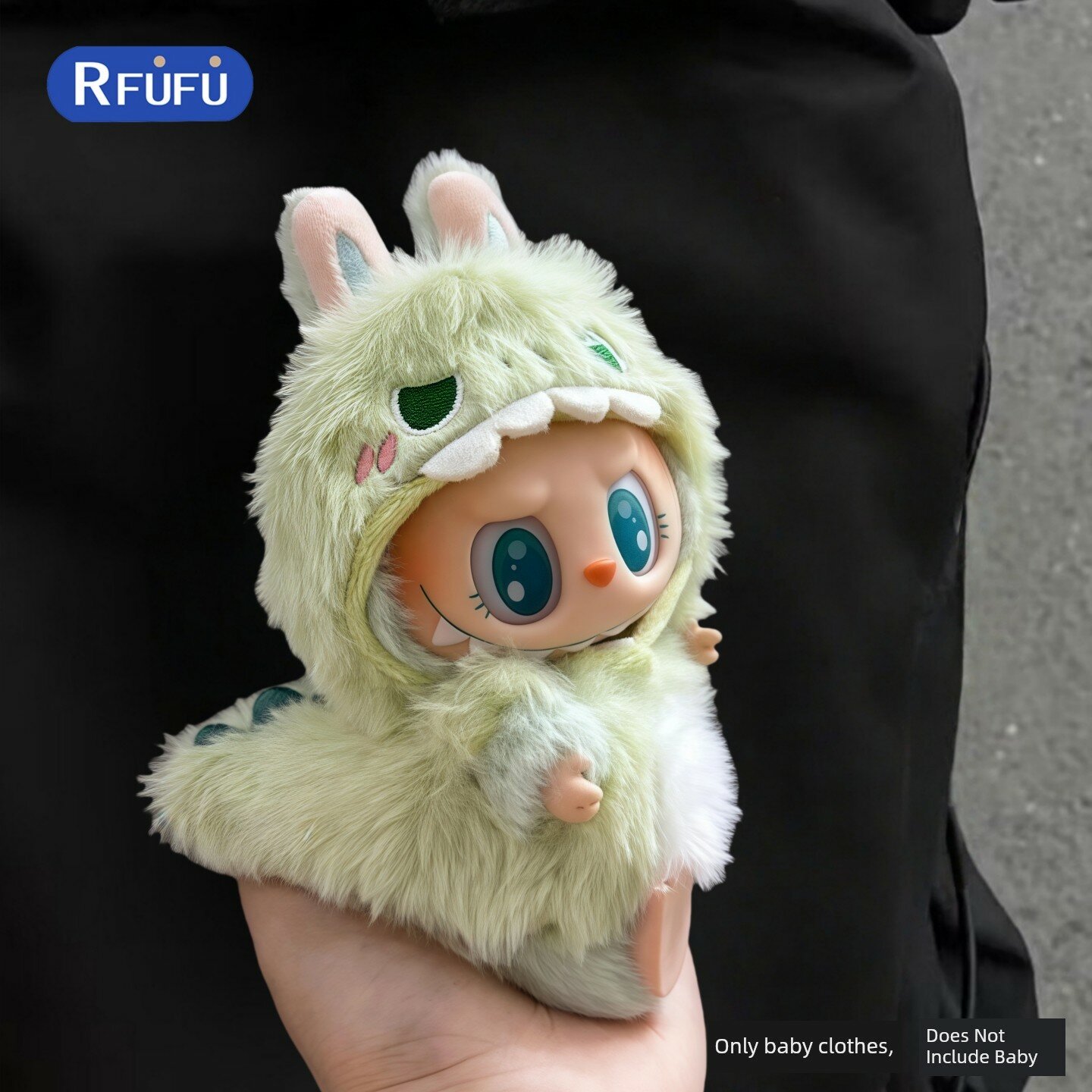 Сборная плюшевая фигурка Labubu с зеленым динозавром для загадки слепого ящика