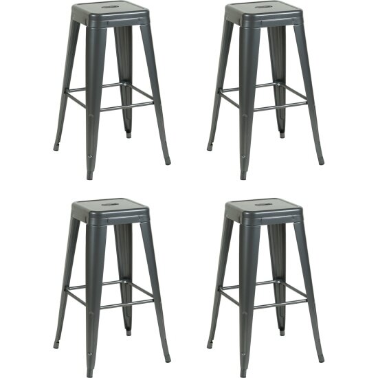 Комплект барных стульев Stool Group TOLIX серебристый матовый KD (4 шт/уп)