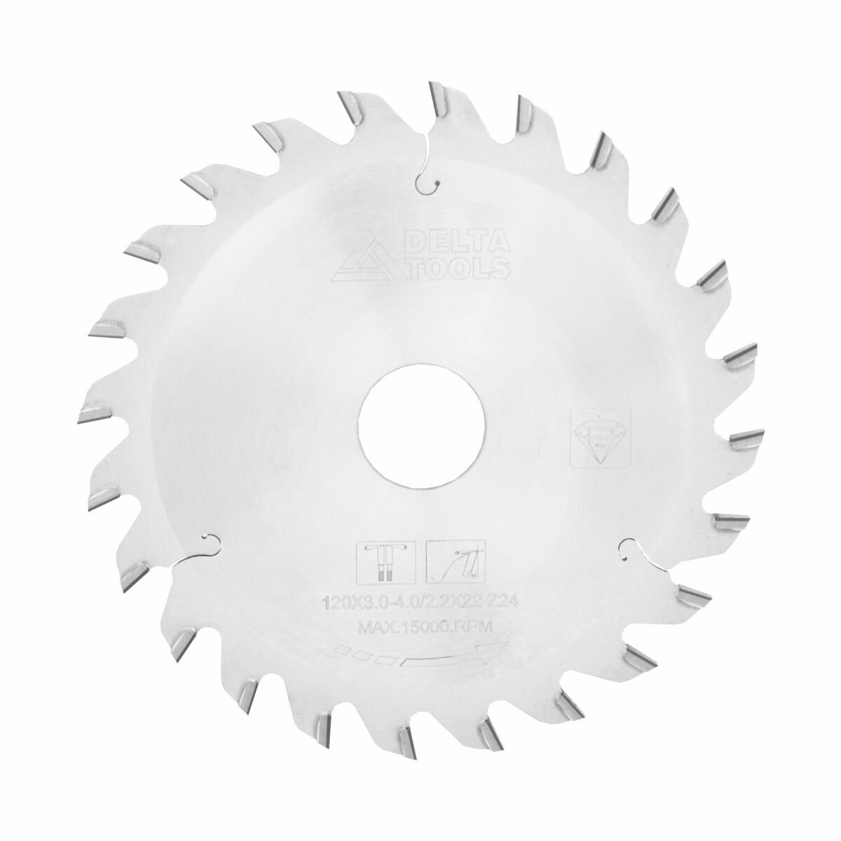 Пила подрезная DELTA TOOLS 120x22x3.0/4.0x24T алмазная коническая