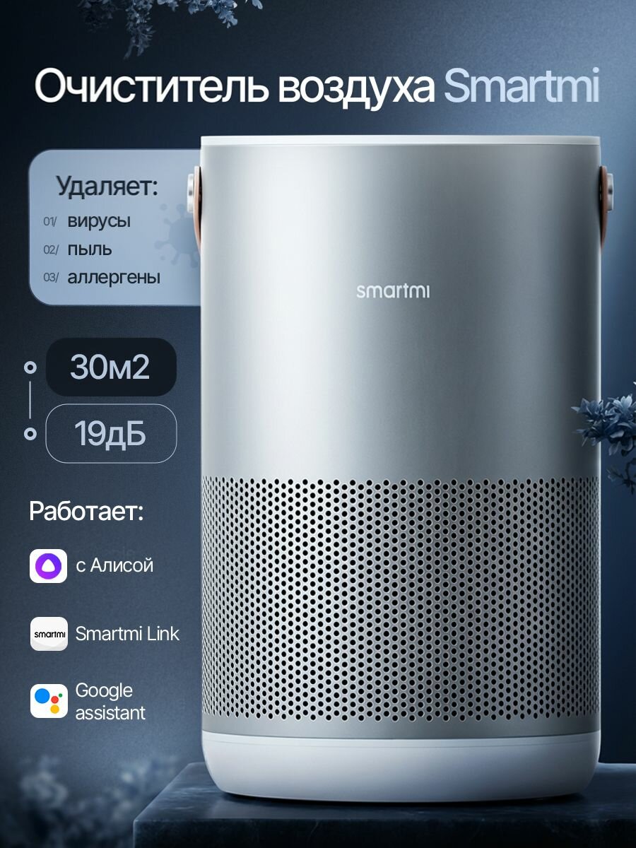 Очиститель воздуха SMARTMI Air Purifier P1 серебристый