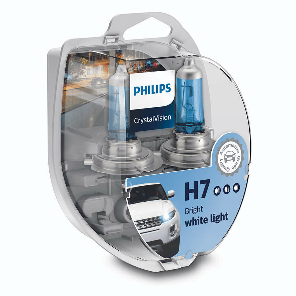 Лампа H7 12V 55W PX26d cristal vision, 2 шт / Philips / 12972CVSM
