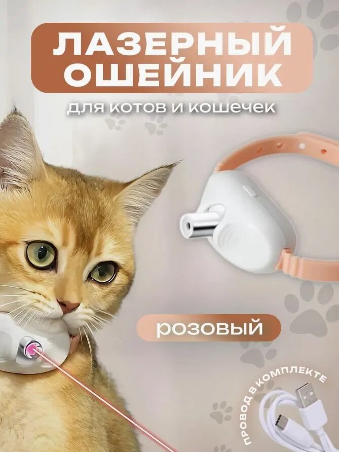 Лазерный ошейник для питомцев, умный светодиодный лазер для игры с кошкой