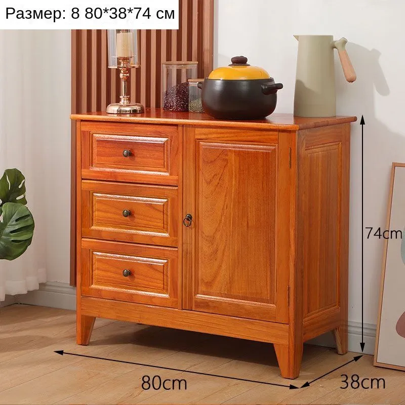 Буфет "Комод", для столовой, чёрный, массив дерева, 80x38x74 см