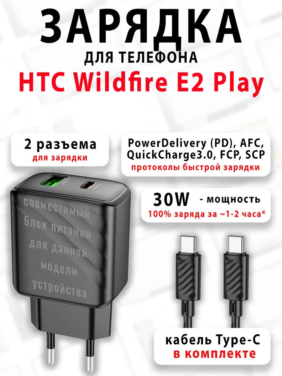 Зарядное устройство для телефона HTC Wildfire E2 Play