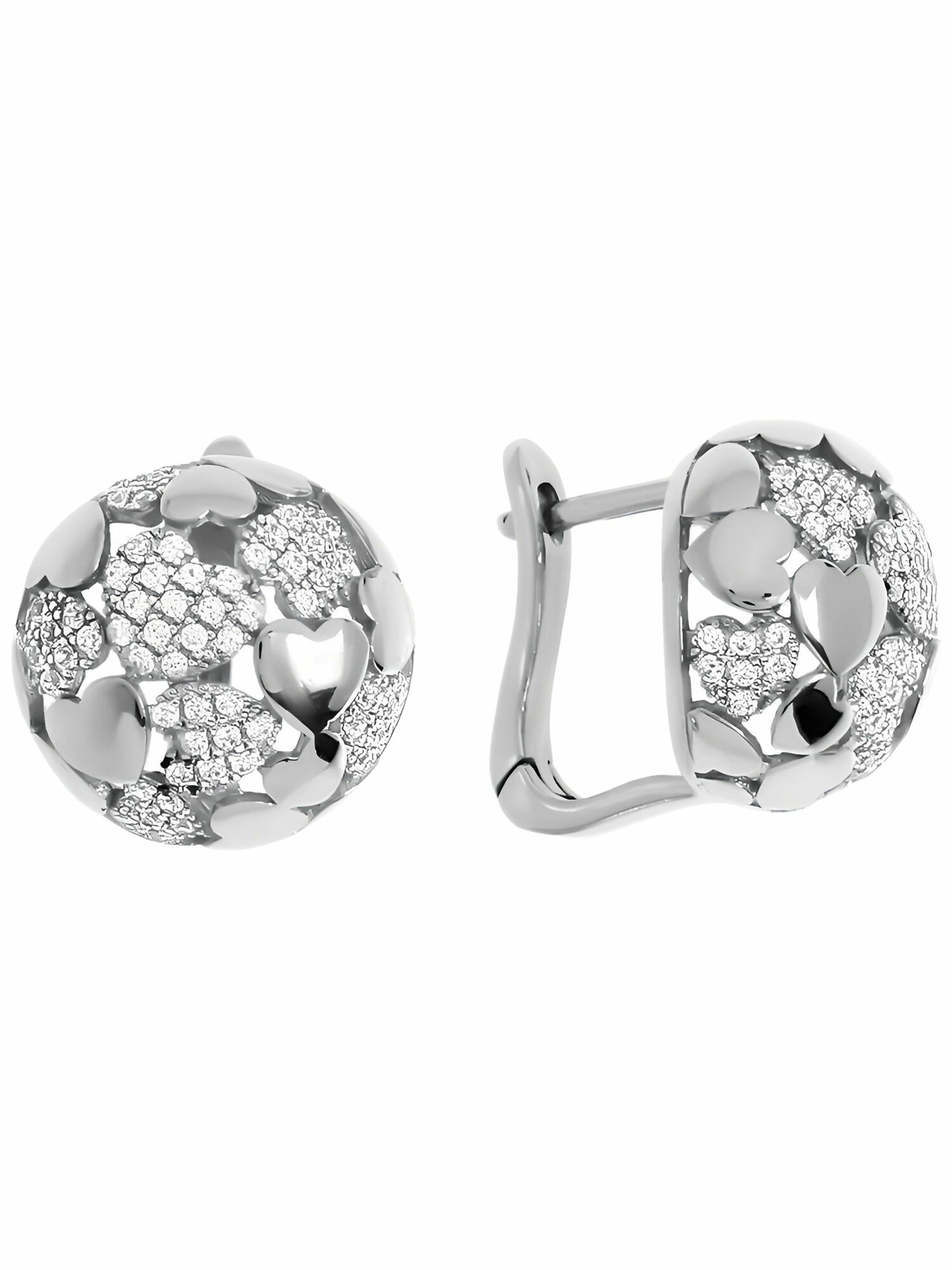 Серьги Balex, серебро, 925 проба, родирование, фианит