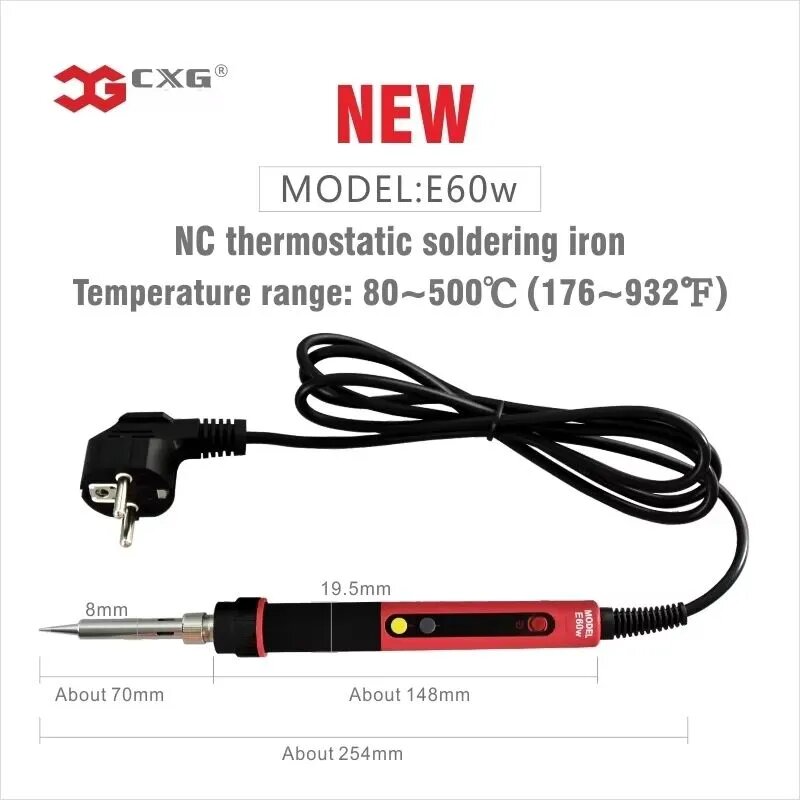 Регулируемые Принадлежности Для Паяльника CXG E60WT Со Светодиодной Цифровой Индикацией Температуры