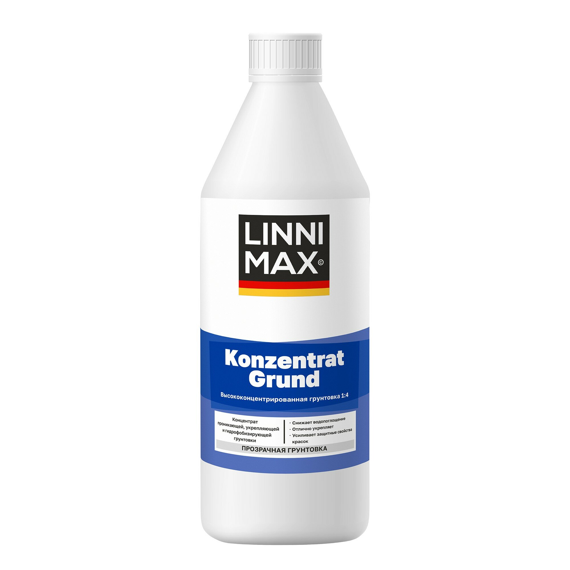Грунтовка глубокого проникновения концентрат 1:4 Linnimax Konzentrat Grund 700014638, 0,9 л