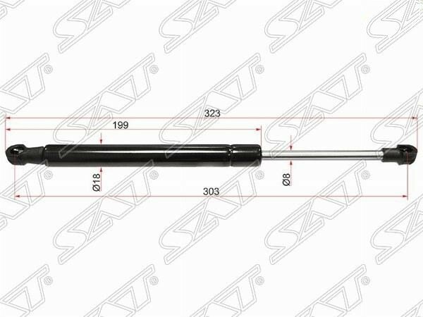 Амортизатор капота SAT ST-8R0823359A Audi Q5 08-17 справа слева
