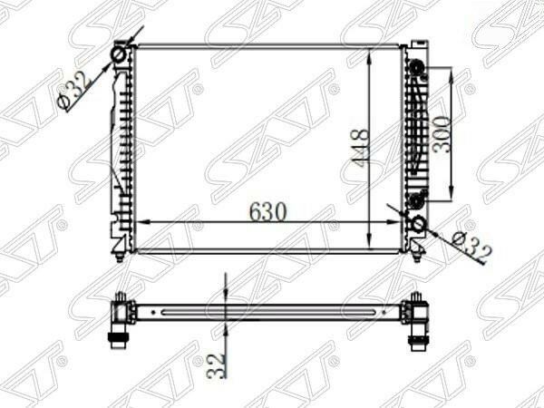 Радиатор SAT AD0005-1 Audi A6 97-05 / S6 99-04