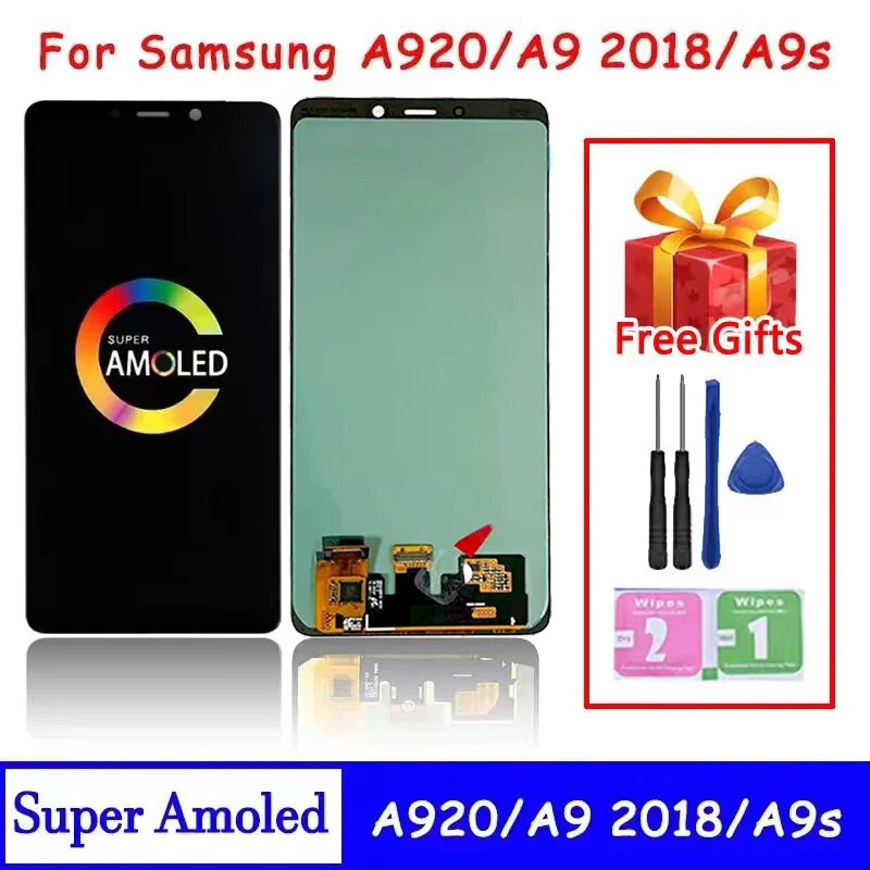Дисплей Samsung A9 2018 Black with Frame