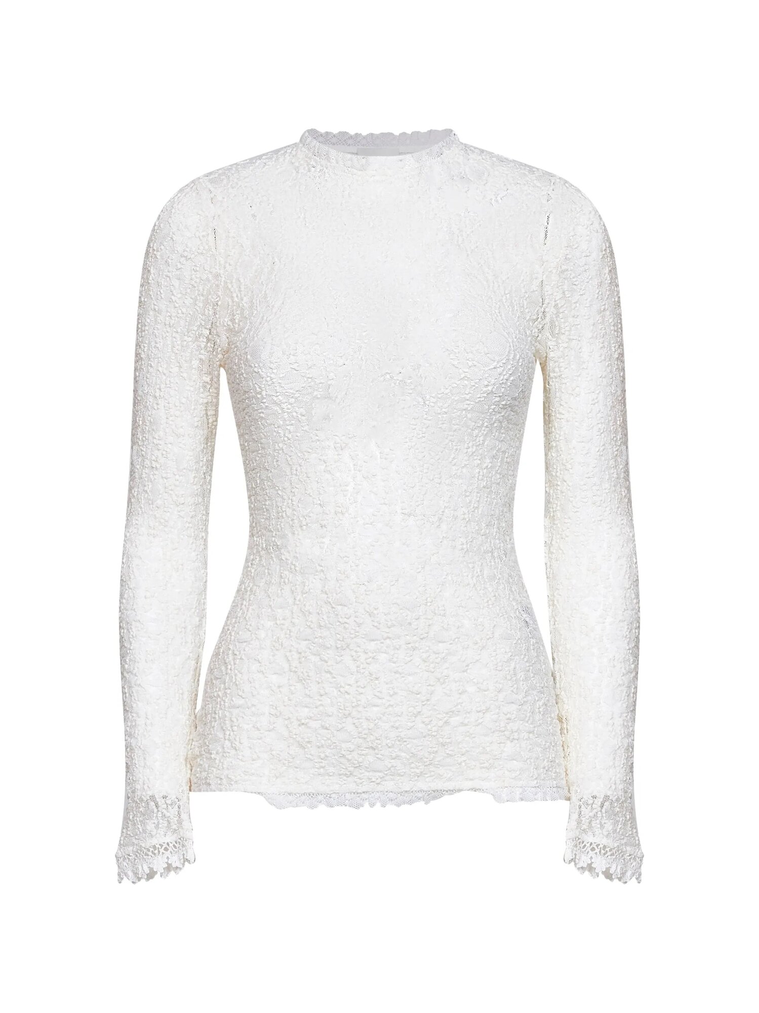 Свитер Crochet-trim lace sweater
