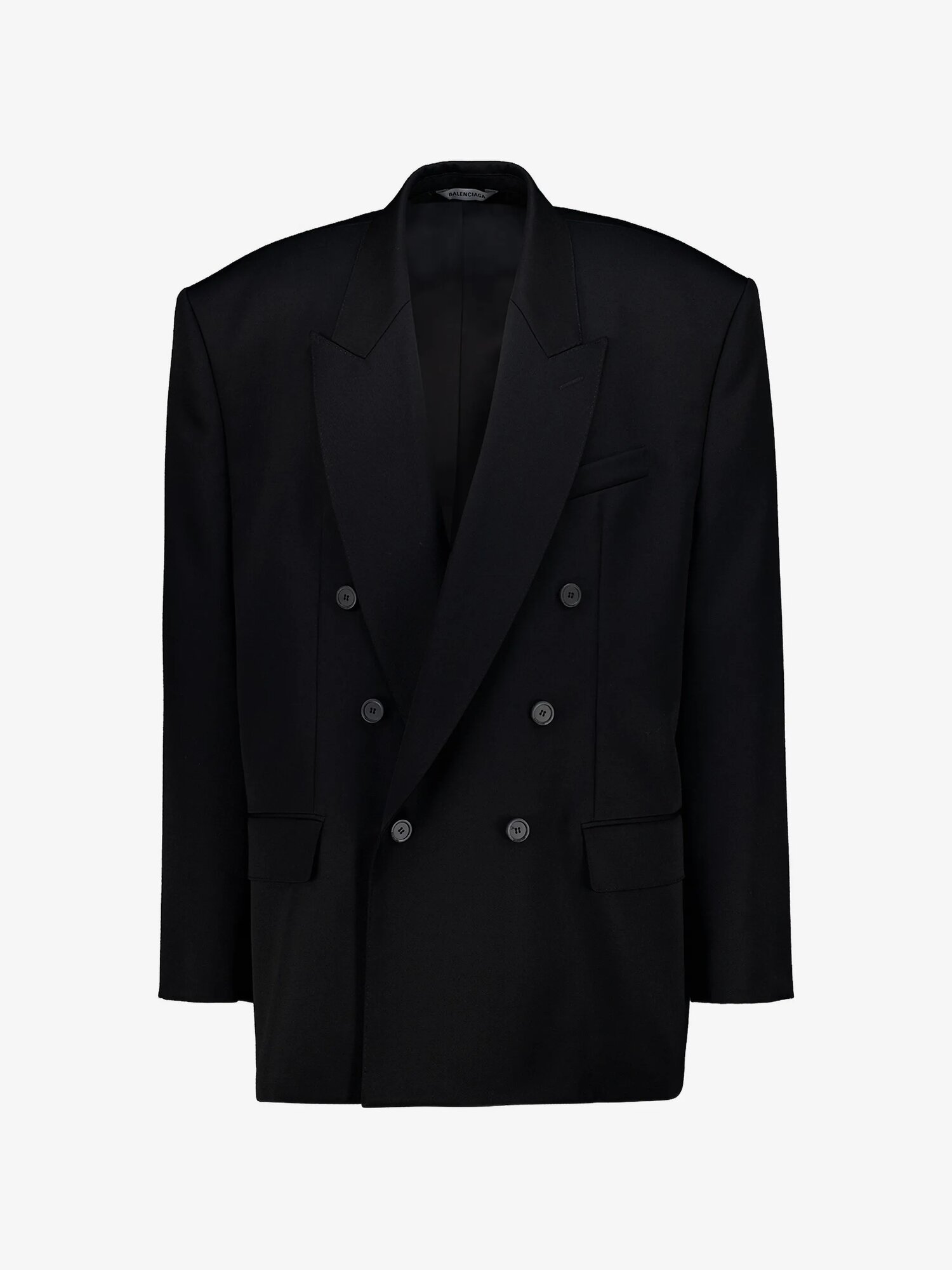 Куртка BALENCIAGA Double-breasted wool-gabardine jacket