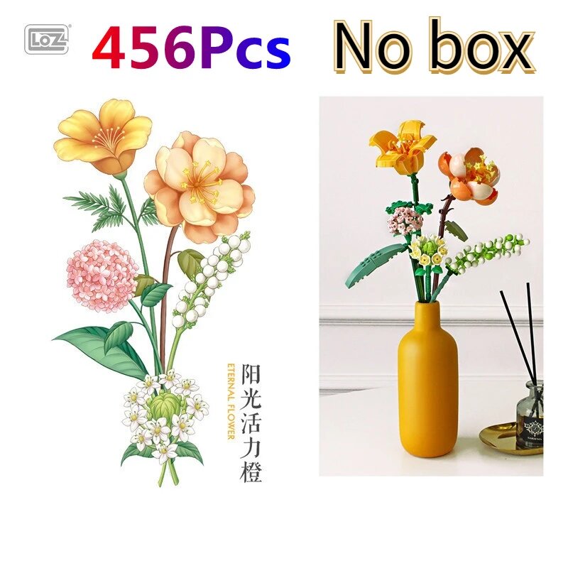 Конструктор MIANQI TOY цветы из пластика