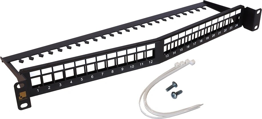 Патч-панель наборная Lanmaster LAN-PPAR24OK-UTP 19 1U RJ45 UTP