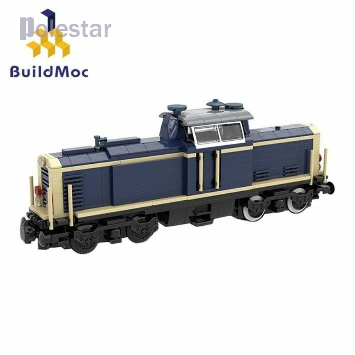 Buildmoc MOC-35655 Конструктор Детский: Немецкий Грузовой Локомотив V100, Развивающие Игрушки