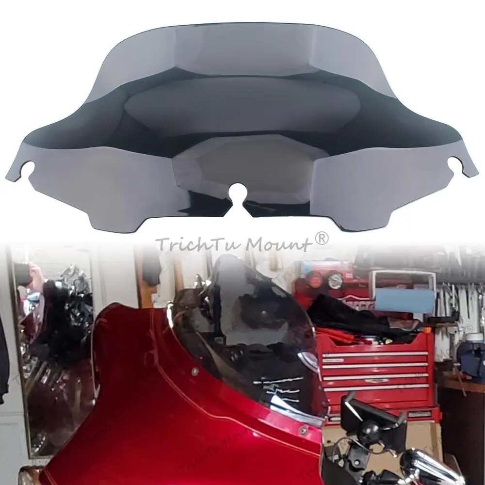 Ветровое стекло для мотоцикла 8 дюймов для Harley Davidson Touring Electra Glide Street Glide Ultra Limited Trike 1996-2013 Lexan Light Smoke