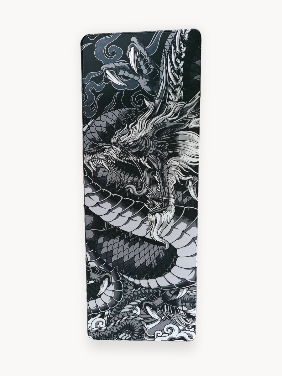 Коврик для мышки Дракон 80x30 см игровой, нескользящий, прошитые края