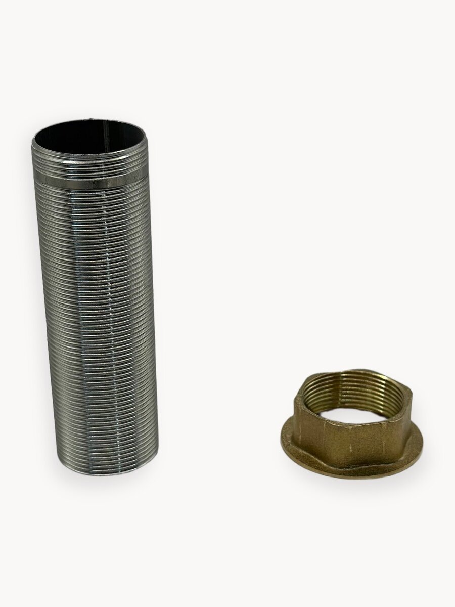 Крепление хром для смесителя 10 см удлиненное на гайке длинный крепеж для установки смесителя на столешницу