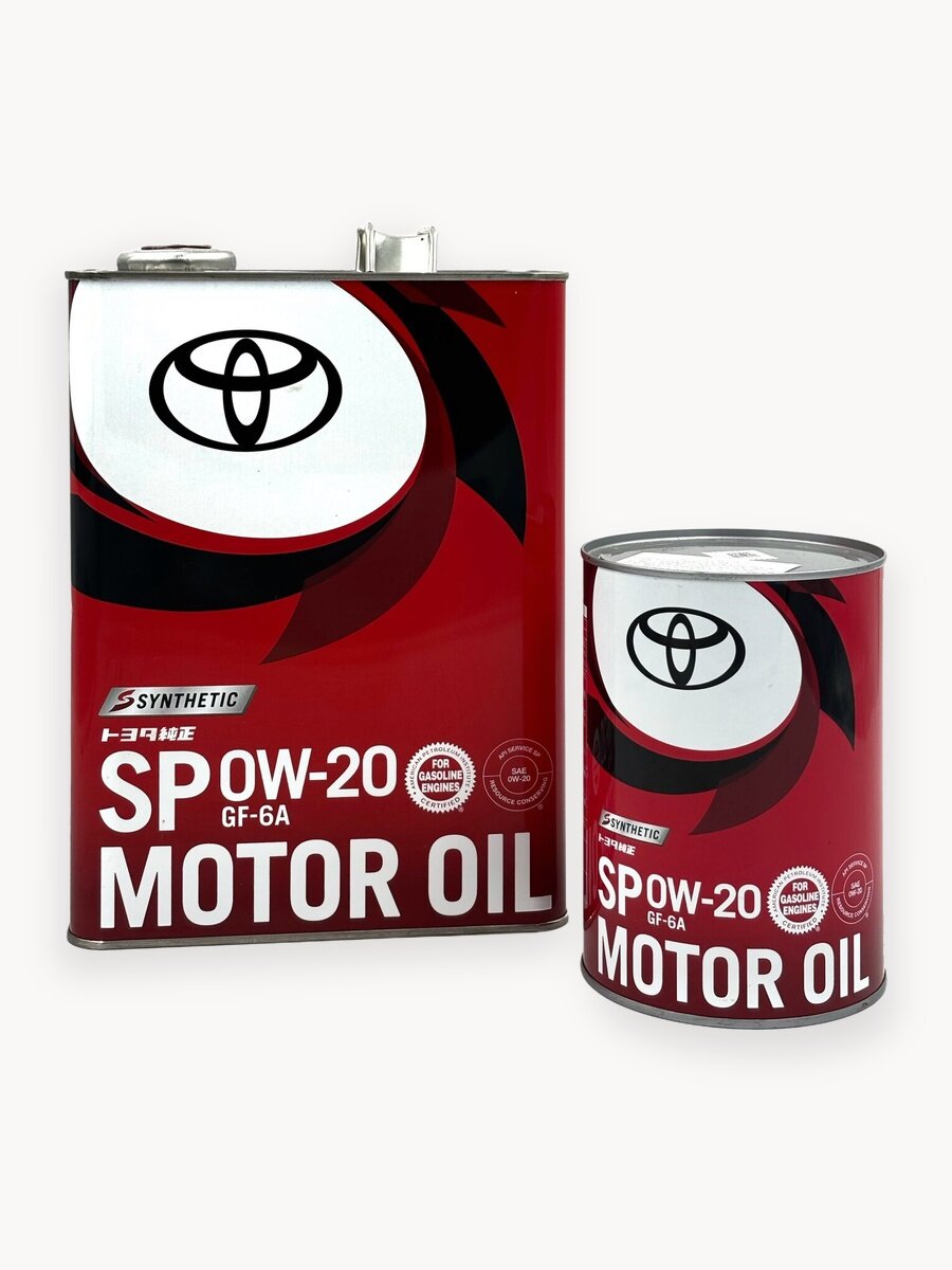 Комплект моторного масла Toyota SP 0w-20 GF-6A, 4 литра+ 1 литр, 5 литров