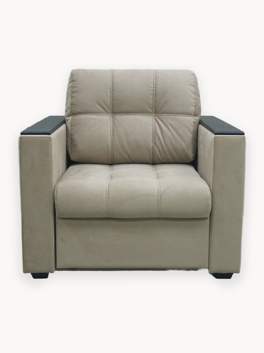 Кресло-кровать Атланта 65 Мокка, 92х91х88 см, с ящиком для белья