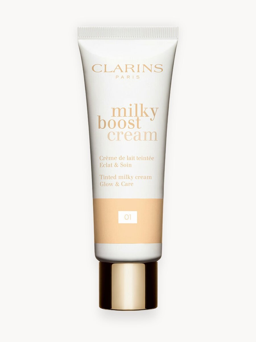 Clarins Тональный крем Milky Boost Cream Glow & Care, 45 мл, оттенок: 01