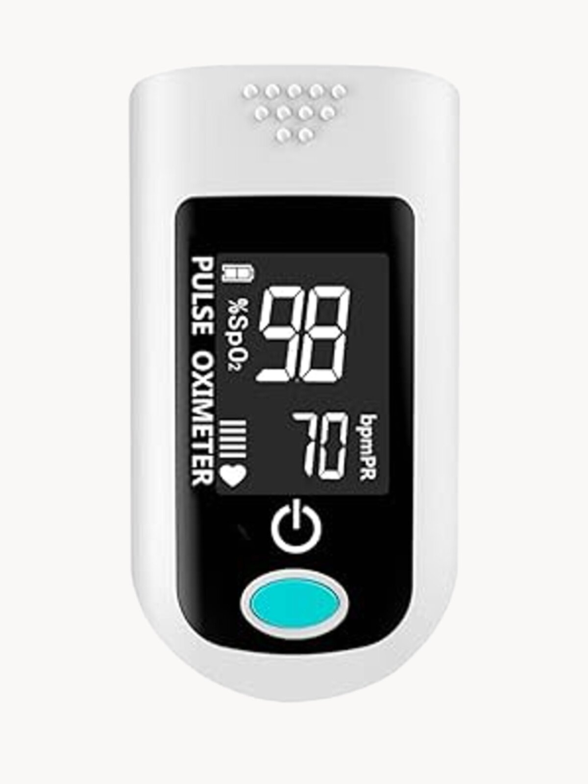 Пульсоксиметр на палец, медицинский, автоматический бирюзовый
