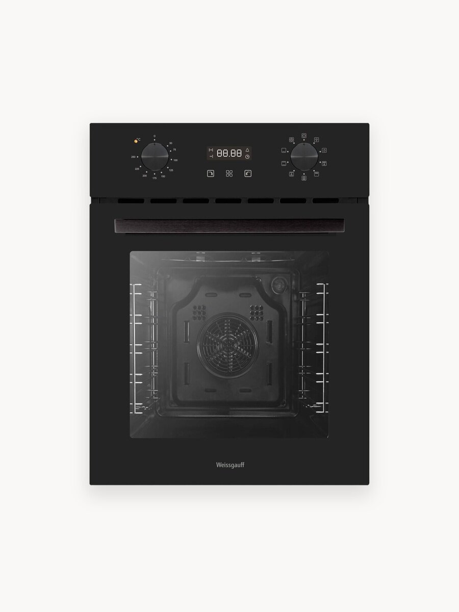 Электрический духовой шкаф Weissgauff EOY 459 PDB, 45 см, Утапливаемые рукоятки PIPO, Гидролизная очистка