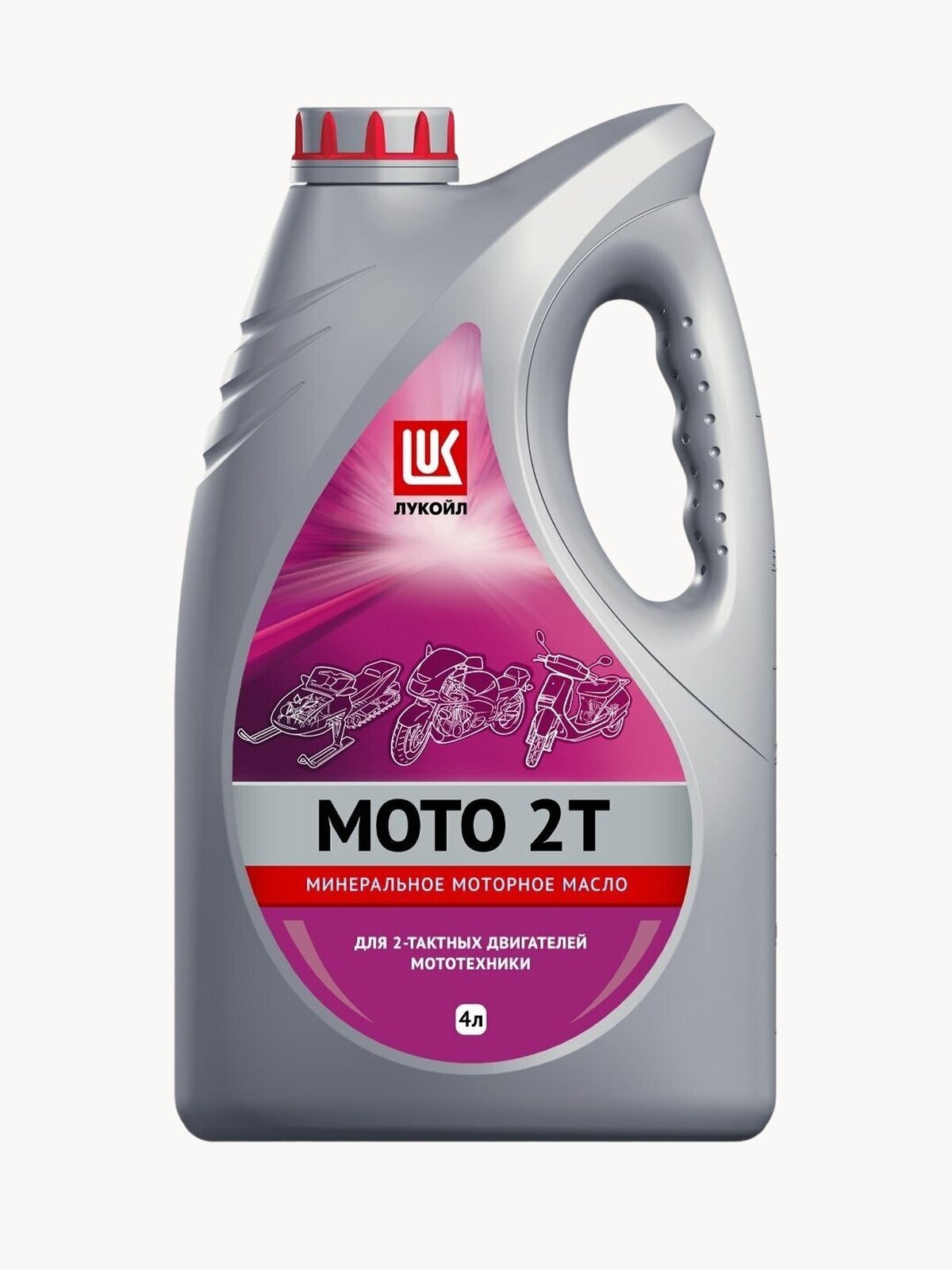 Масло моторное ЛУКОЙЛ мото 2Т для мотоциклов и мопедов, минеральное, 4 л