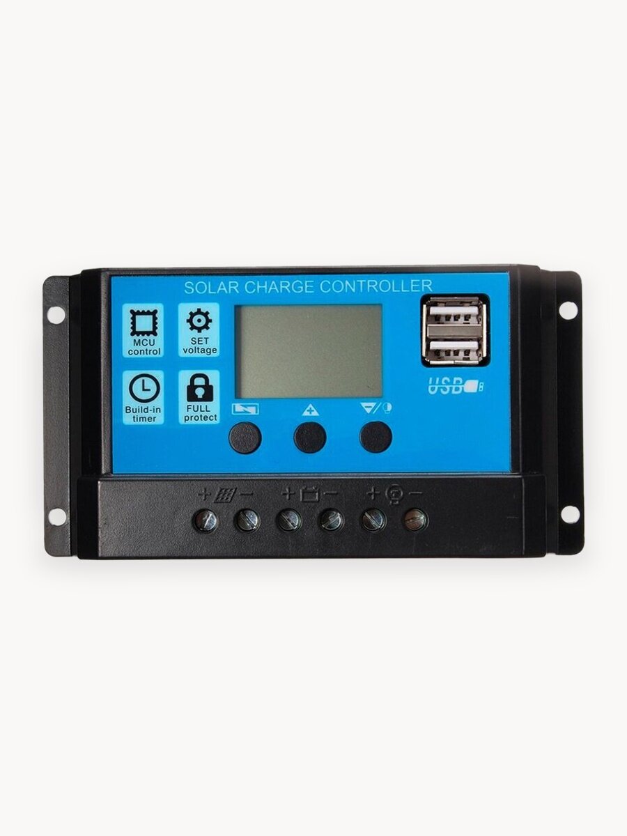 Контроллер заряда аккумуляторов от солнечных батарей 12/24 Вольт, 30 Ампер