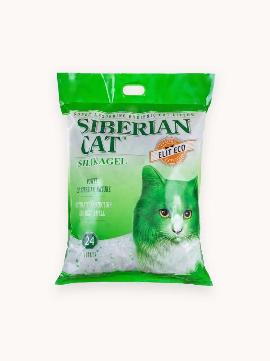 Наполнитель для кошек силикагелевый 24л, зеленый