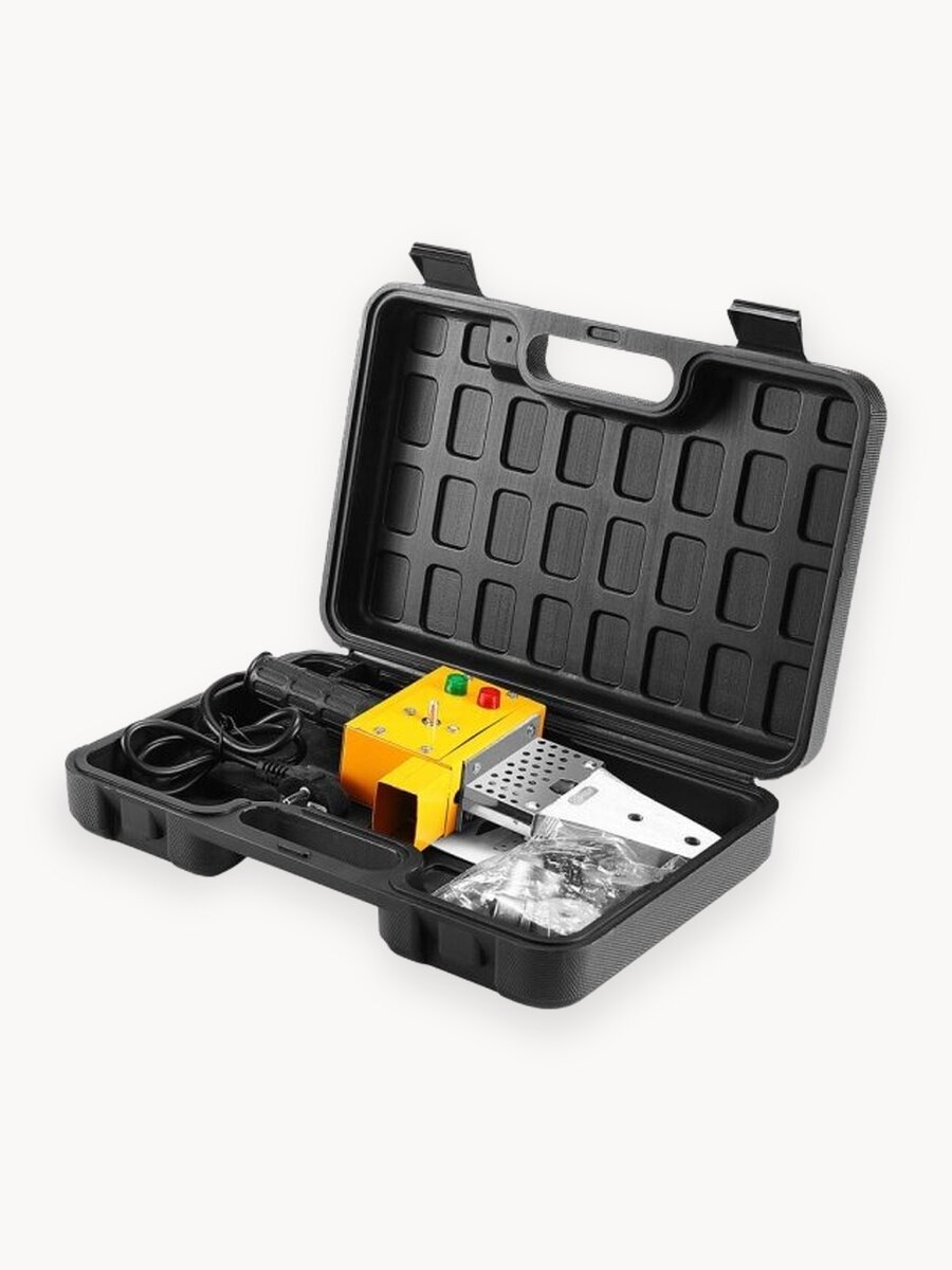 Аппарат для сварки полипропиленовых труб Deko PPWM1600W в пластиковом кейсе, 4 насадки (20-40 мм) 085-3012