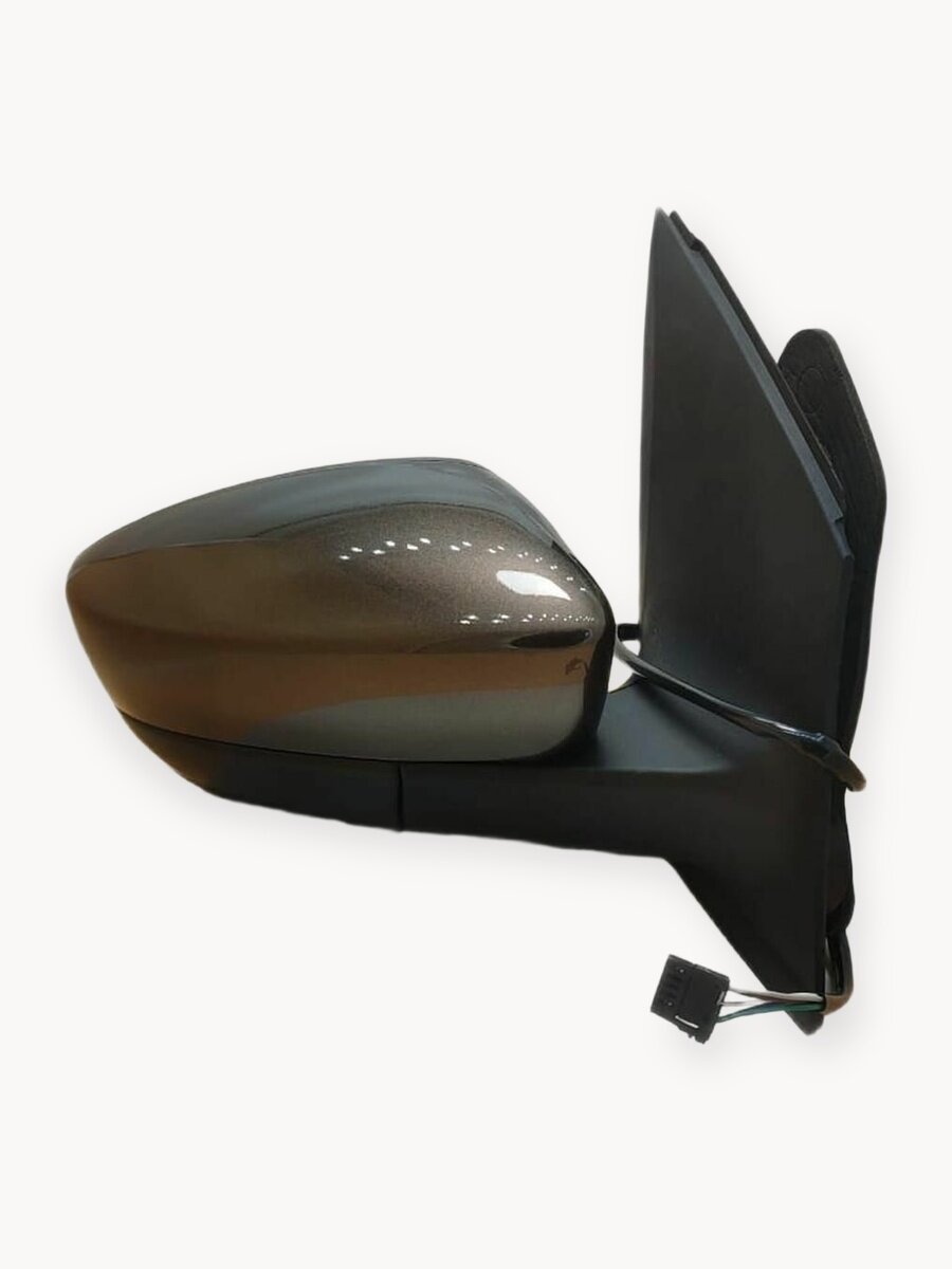 Зеркало коричневое Volkswagen Polo 09-20 Справа/ Обогрев / Регулировка / 5 контактов)