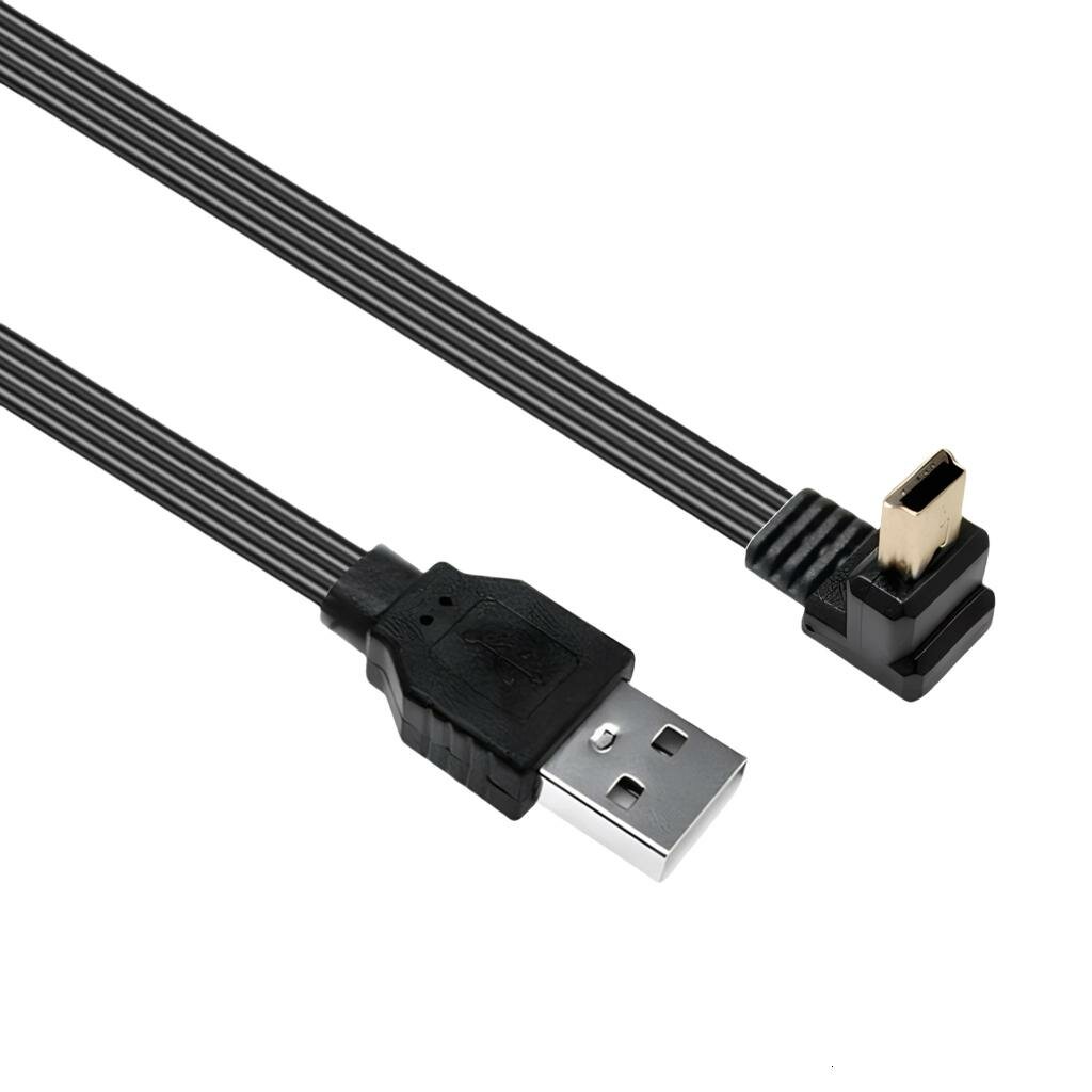 Кабель USB 2.0 Mini USB для зарядки и синхронизации, 0.3m - Изгиб вверх