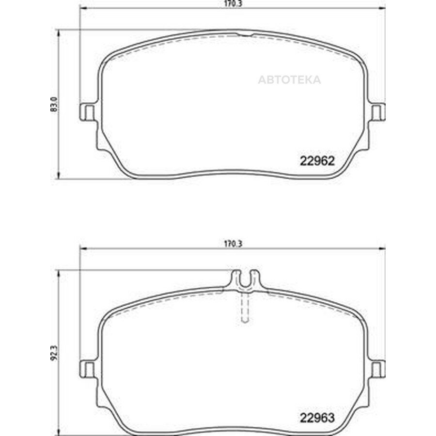 Колодки тормозные MERCEDES GLE (V167) 18-/GLS (X167) 19- передние BREMBO P50149