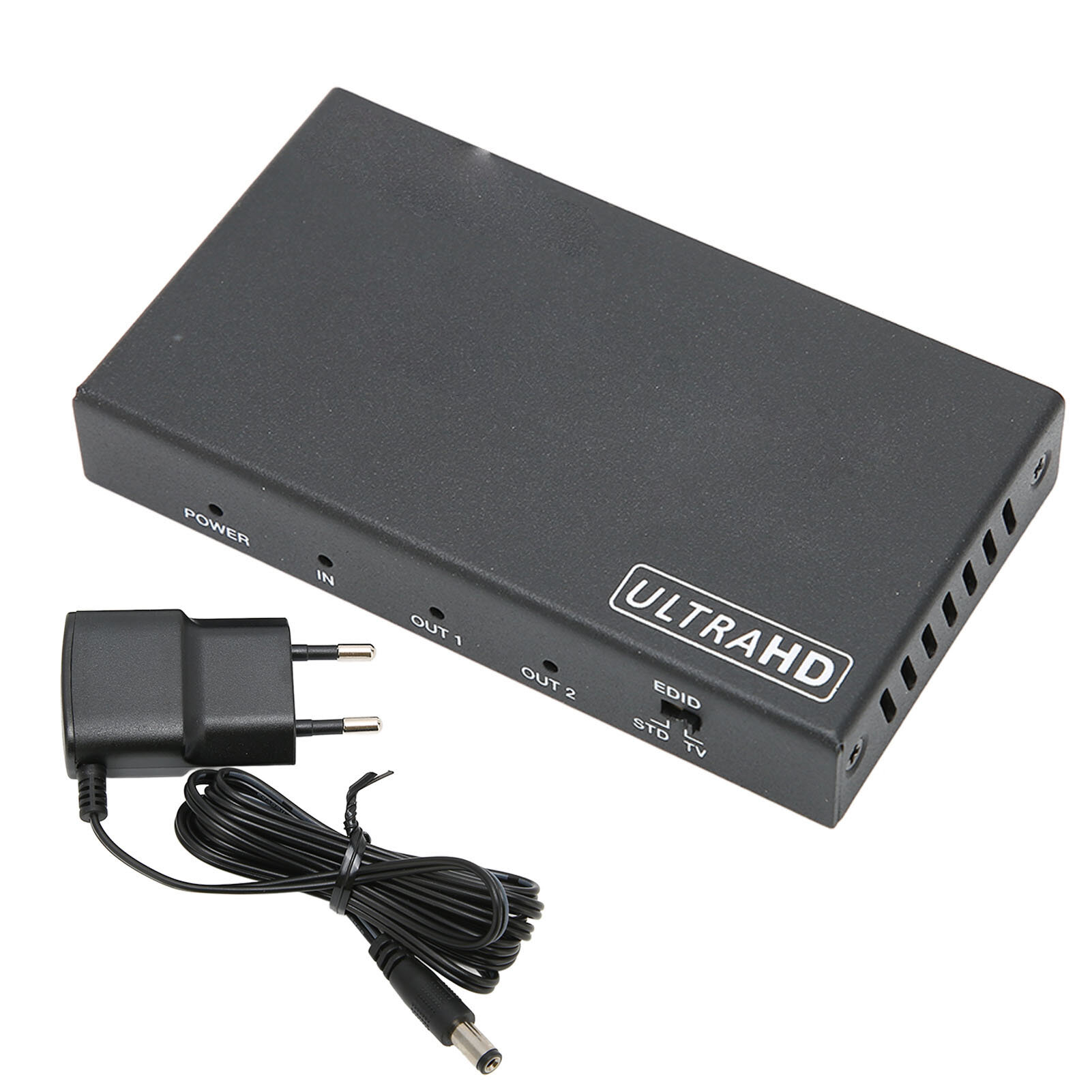 Разветвитель HDMI 1 вход / 2 выхода, 4Kx2K при 60 Гц, пропускная способность 18 Гбит/с, коммутатор для PS3, телевизора, DVD-плеера, питание 100‑240 В, евровилка.