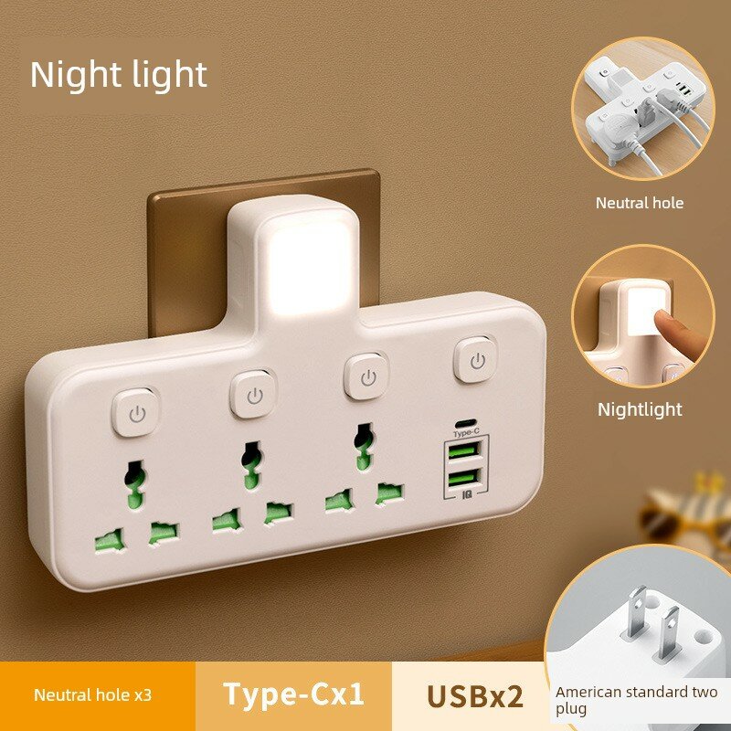 Многофункциональная универсальная сетевая розетка с несколькими портами для путешествий, стандарт UK/EU/US, с