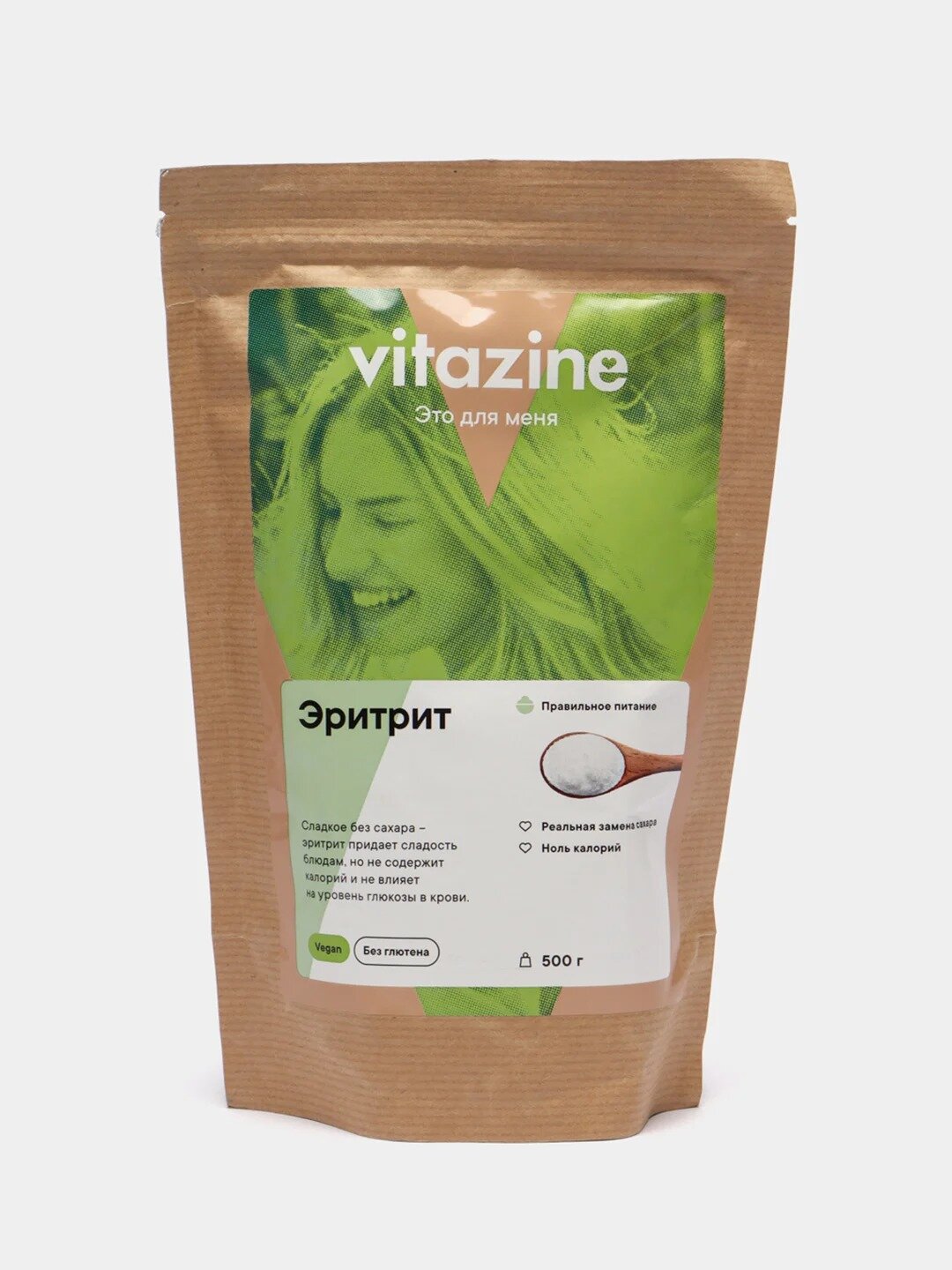 Сахарозаменитель Витазин эритрит без сахара ноль калорий сладость 0,7 полезное питание 500г