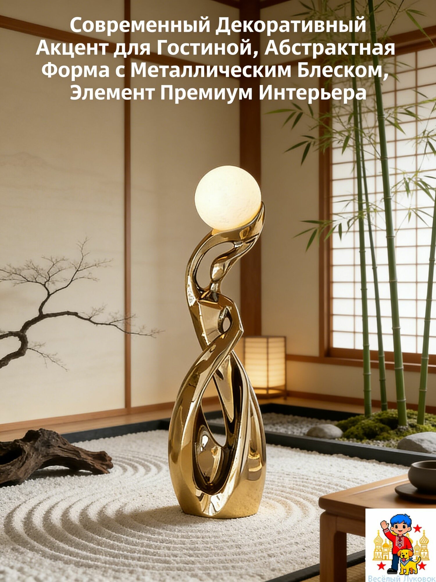 Абстрактная Скульптура в Стиле Итальянского Минимализма, Гальваническое Покрытие, Современный Арт-Декор для Гостиной