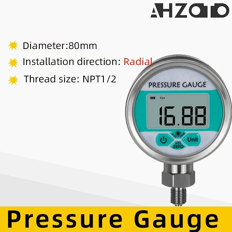 Интеллектуальный манометр 0-1000 бар 0-8bar, NPT1-2 Radial