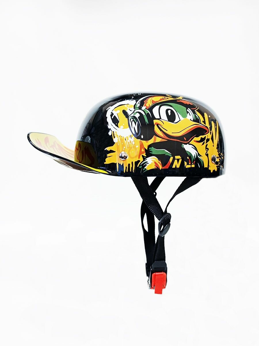 Мотошлем в ретро-стиле / Шлем-каска snapback для роликов, велосипедов, самокатов, скейтов