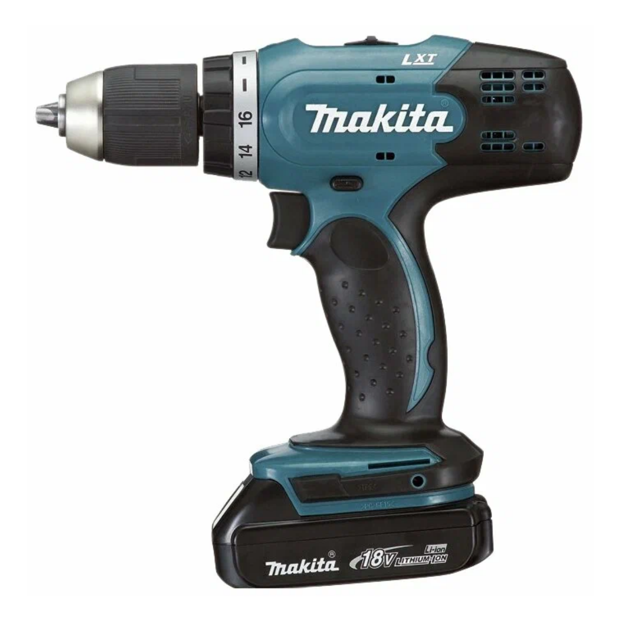 Дрель-шуруповерт аккумуляторная Makita DDF453SYX5 зеленый/черный, Li-Ion, 18 В, 1,5 Ач, 2 скорости